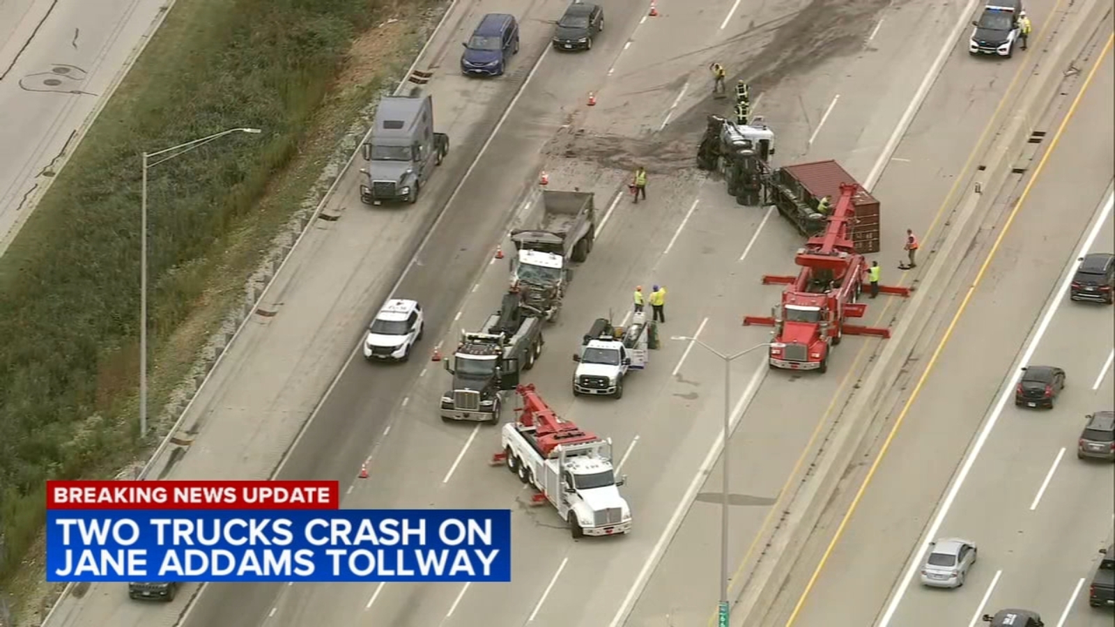 I90 crash today: Traffic impacted after 2 injured in truck crash on ...