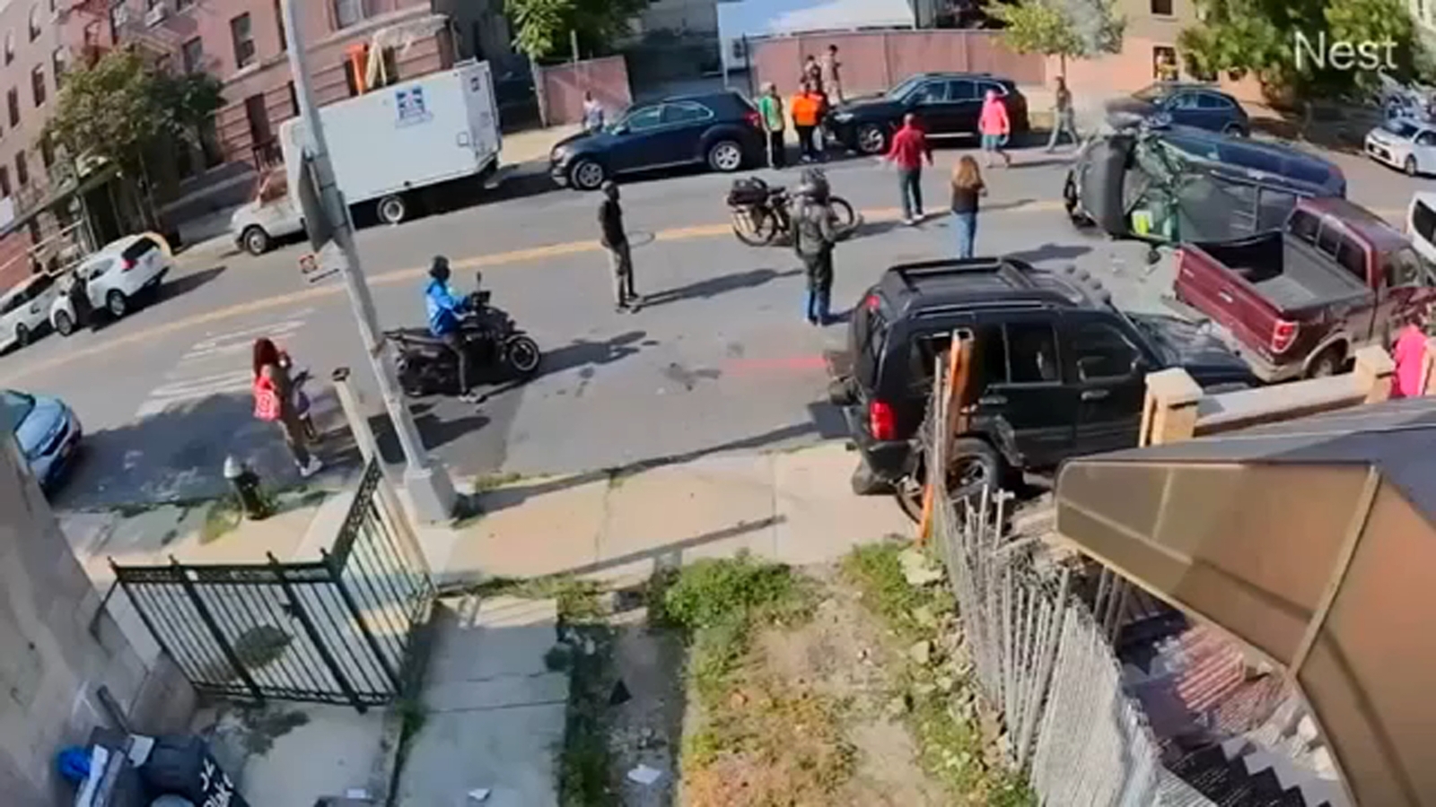 NYC Crash: Car overturns after striking two pedestrians at Brooklyn ...