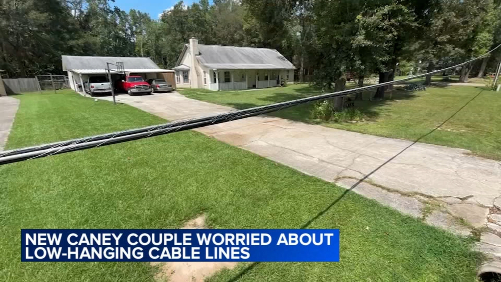 New Caney residents concerned about low-hanging cable lines two months ...