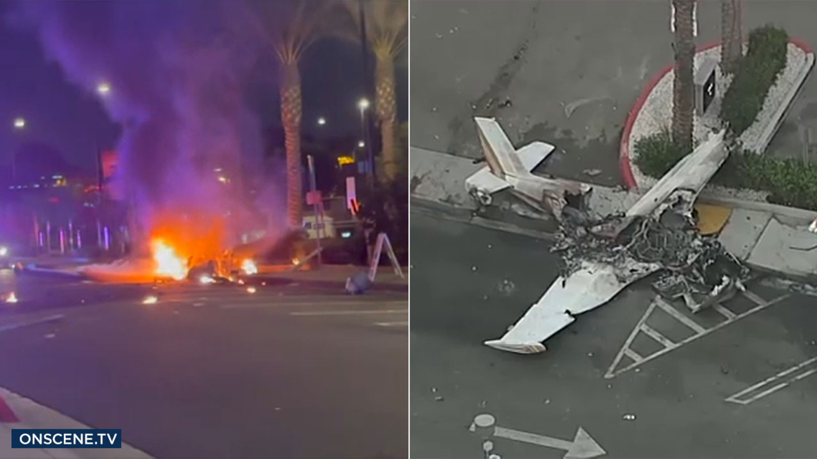 Small plane crash-lands on streets of Hawthorne near airport; 2 ...