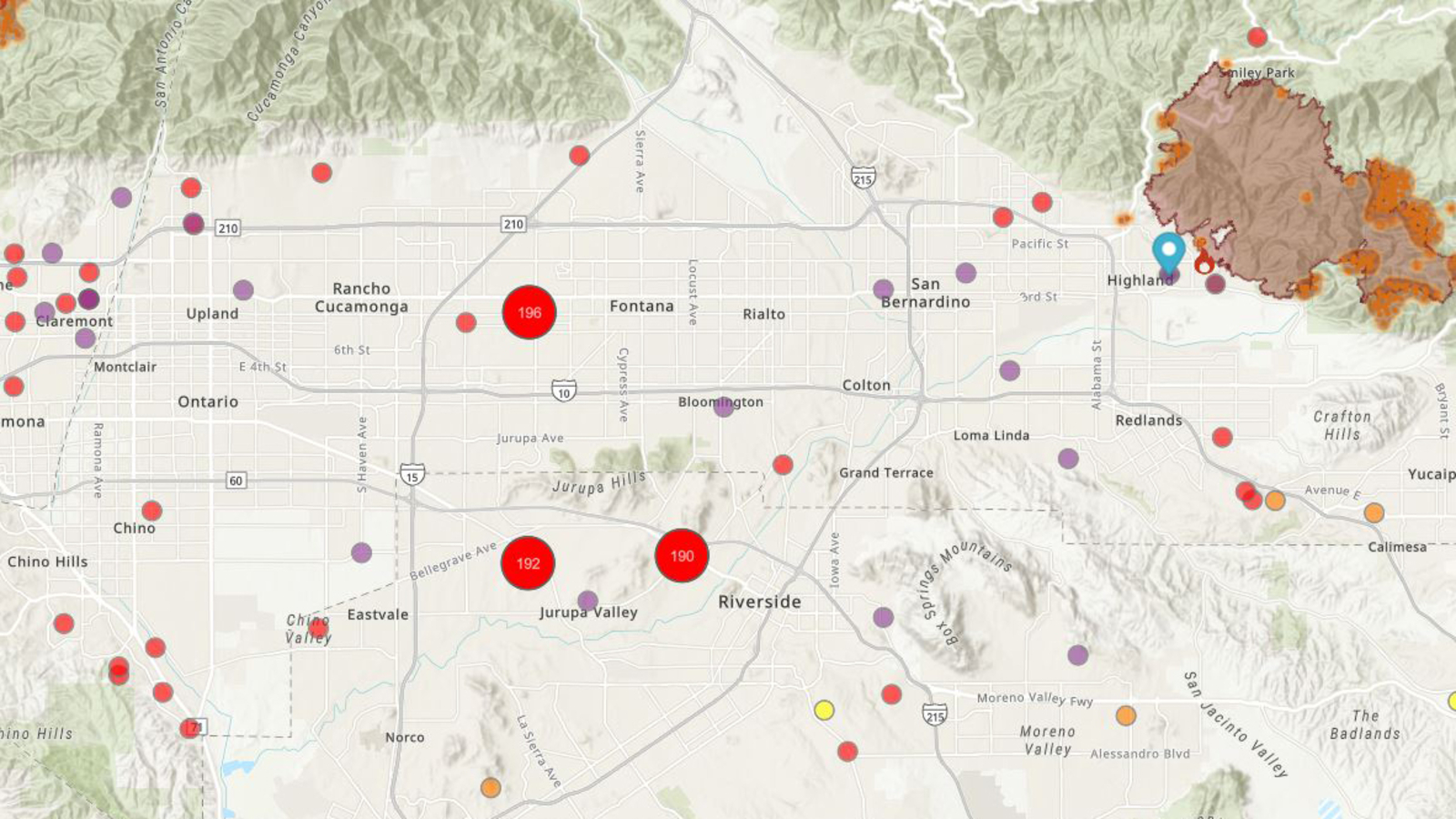 Air quality in Highland 'very unhealthy' due to Line Fire smoke - ABC7 ...