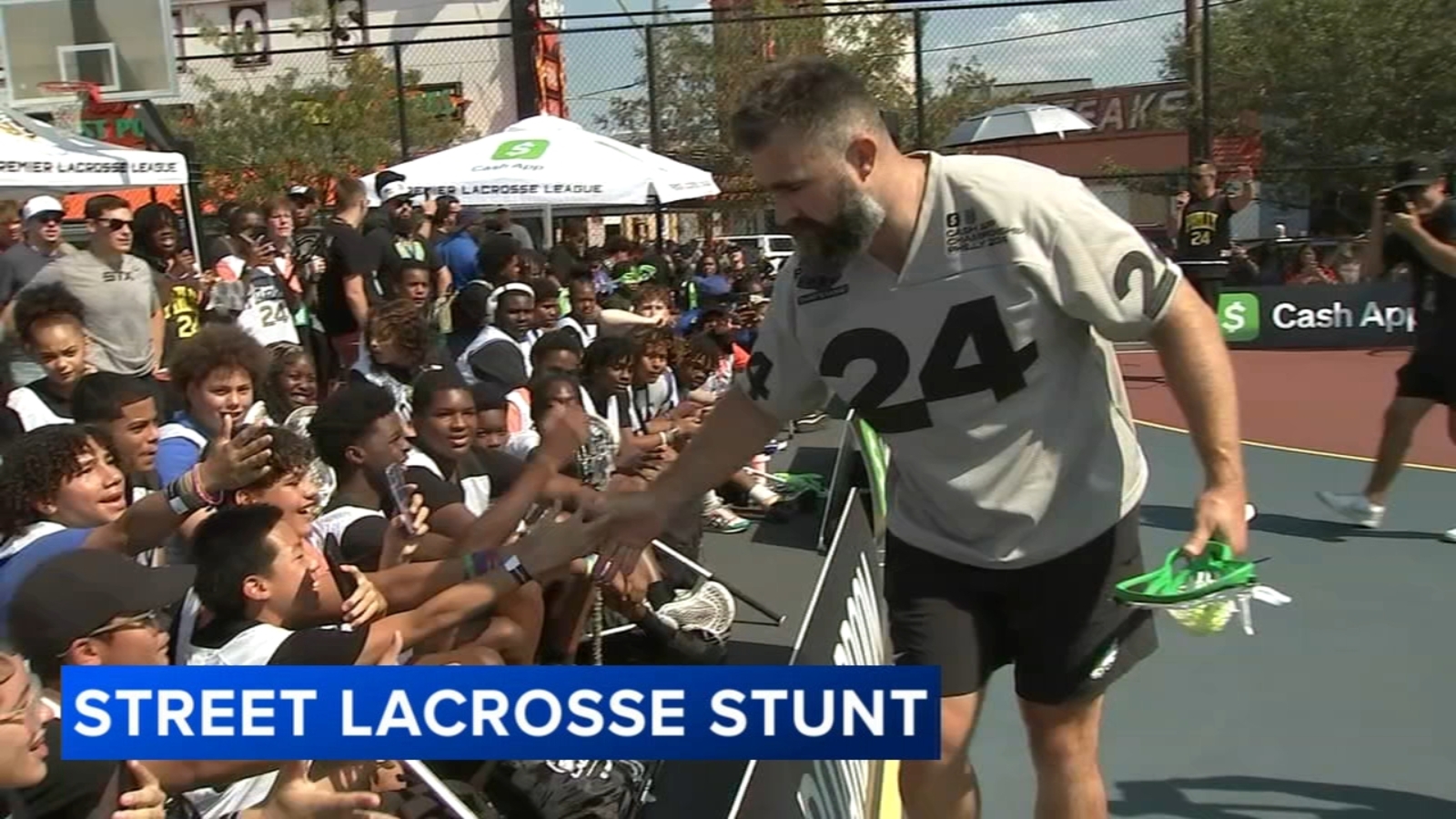 Jason Kelce, other celebrities visit Premier Lacrosse League event in ...