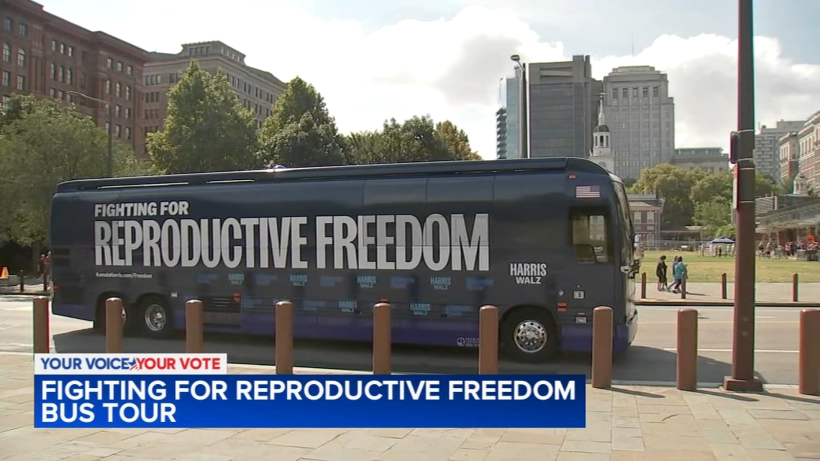 Abortion becomes center focus of Harris-Walz campaign's bus tour ...