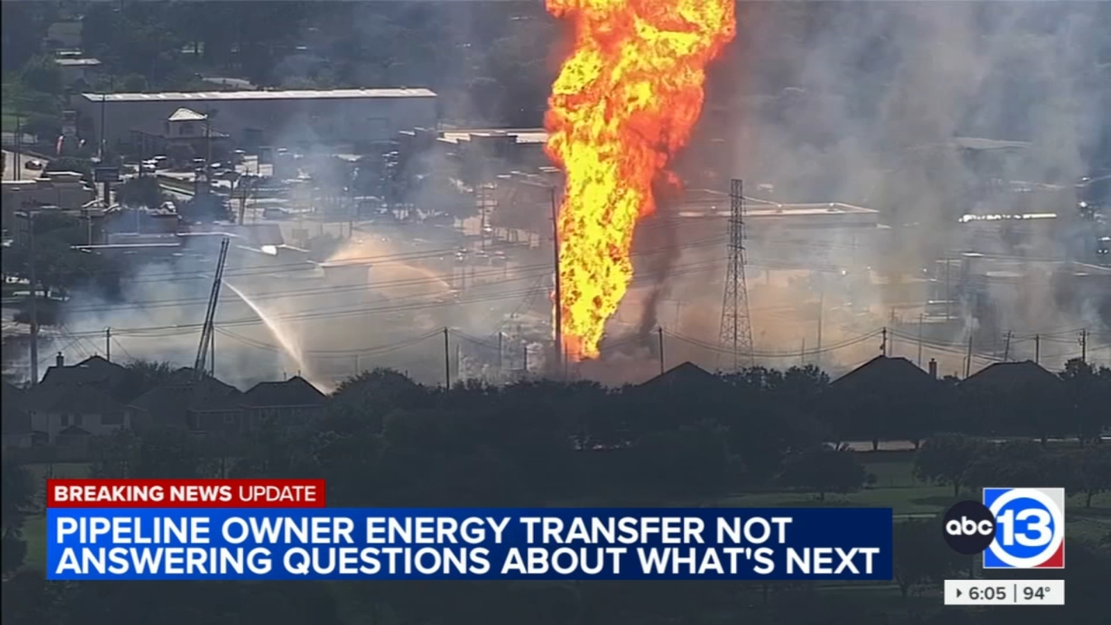 Deer Park pipeline fire rages for 2nd day, but owner Energy Transfer ...