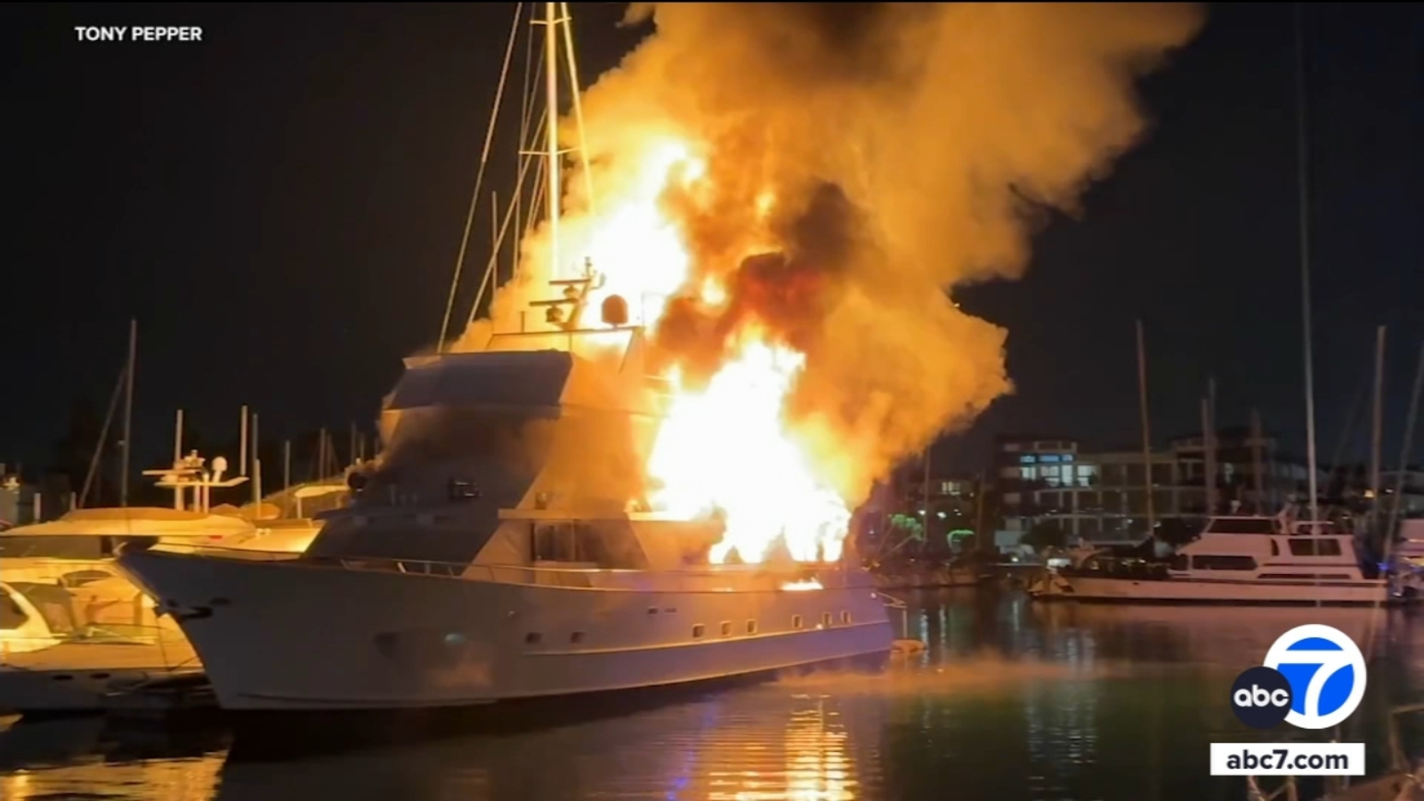 Luxury yacht docked at Marina del Rey sinks after interior gutted by ...