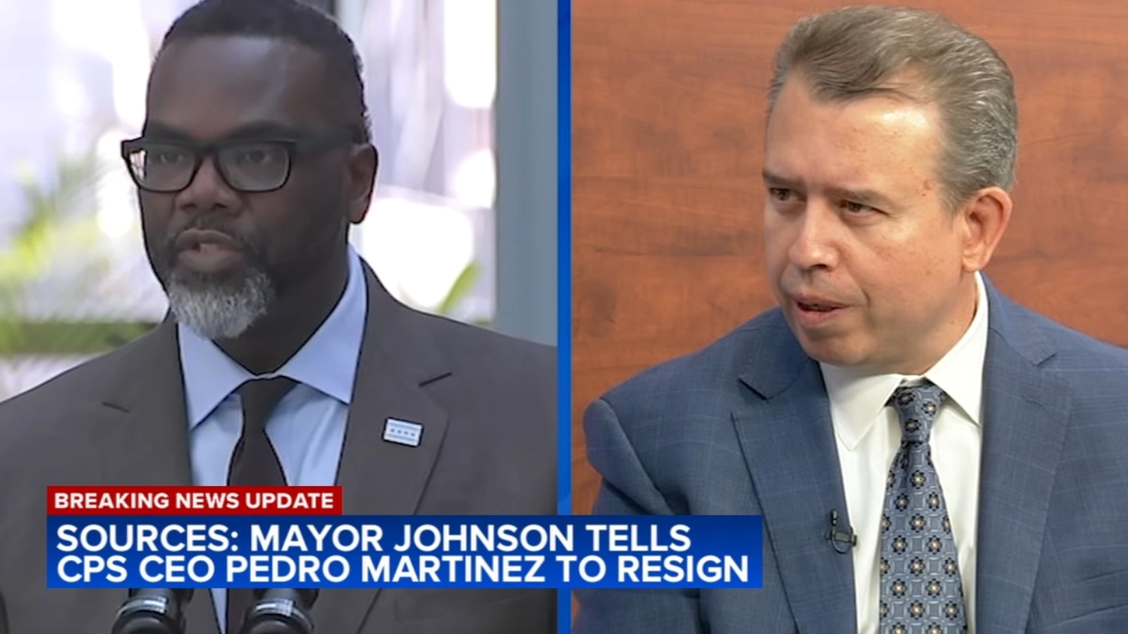 Mayor Brandon Johnson tells Chicago Public Schools, or CPS, CEO Pedro ...