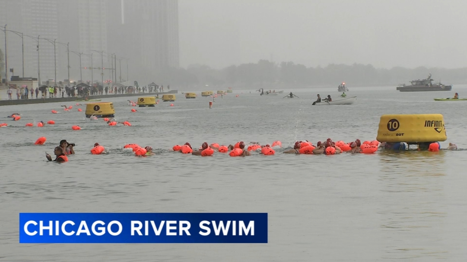Chicago River Swim: Open water swimmers take on relocated race at Ohio ...