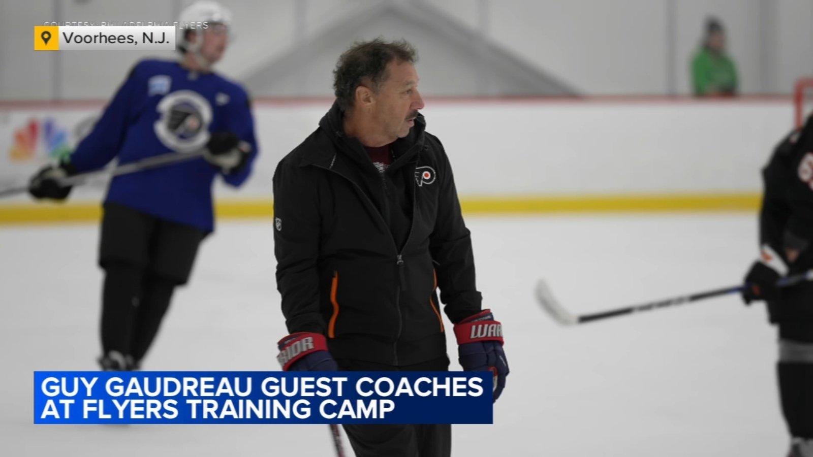 Father of Gaudreau brothers helps out on the ice at Philadelphia Flyers ...