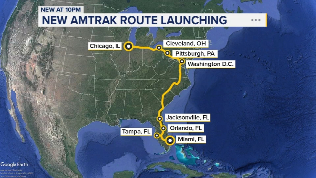 Florida Amtrak Stations Map