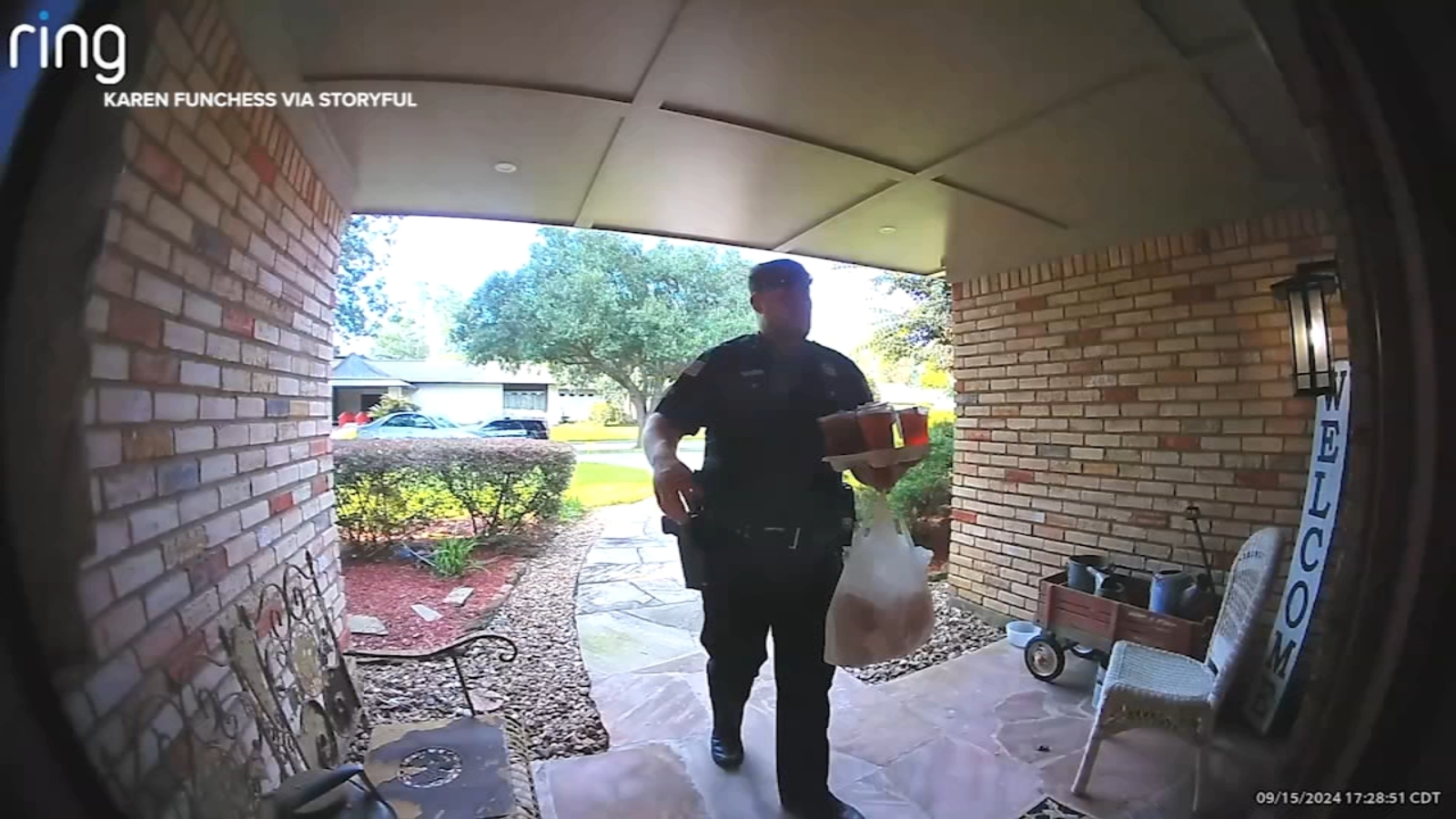 Beaumont police officer completes food order after arresting delivery ...