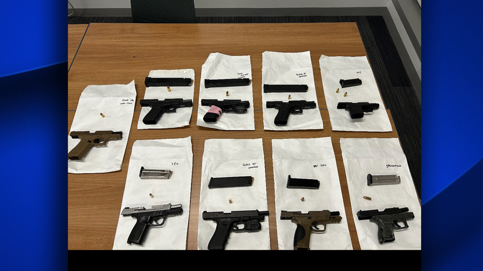 9 people detained, 9 guns seized after Durham police spot stolen car at ...