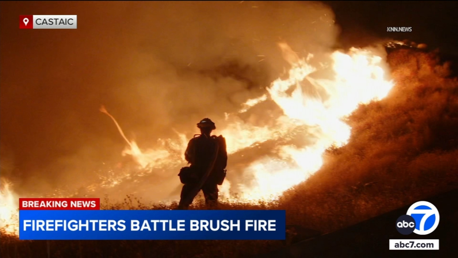 Wildfire erupts in Castaic, quickly spreads to at least 25 acres - ABC7 ...