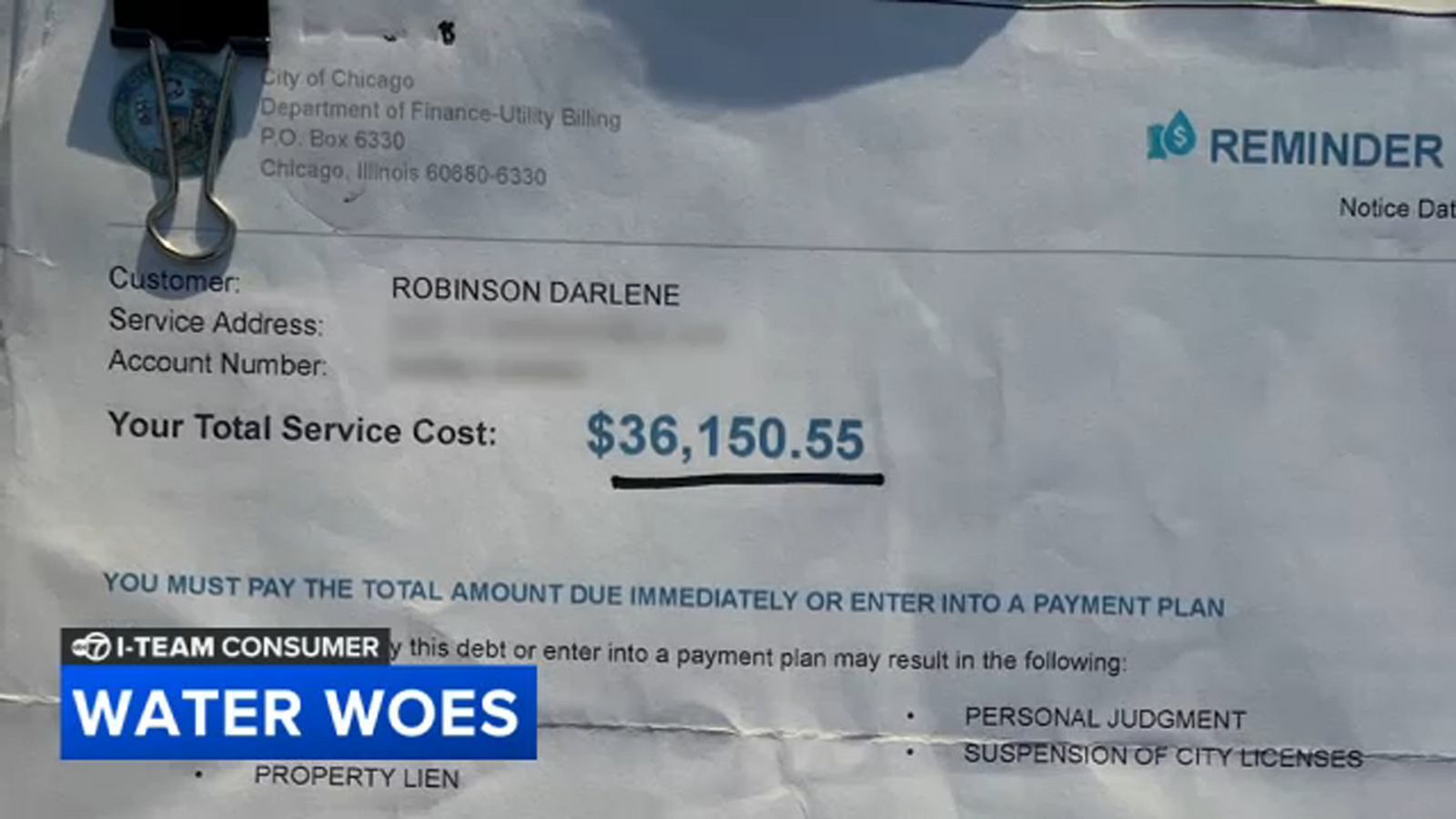 Englewood, Chicago senior Darlene Robinson receives $36K water bill ...