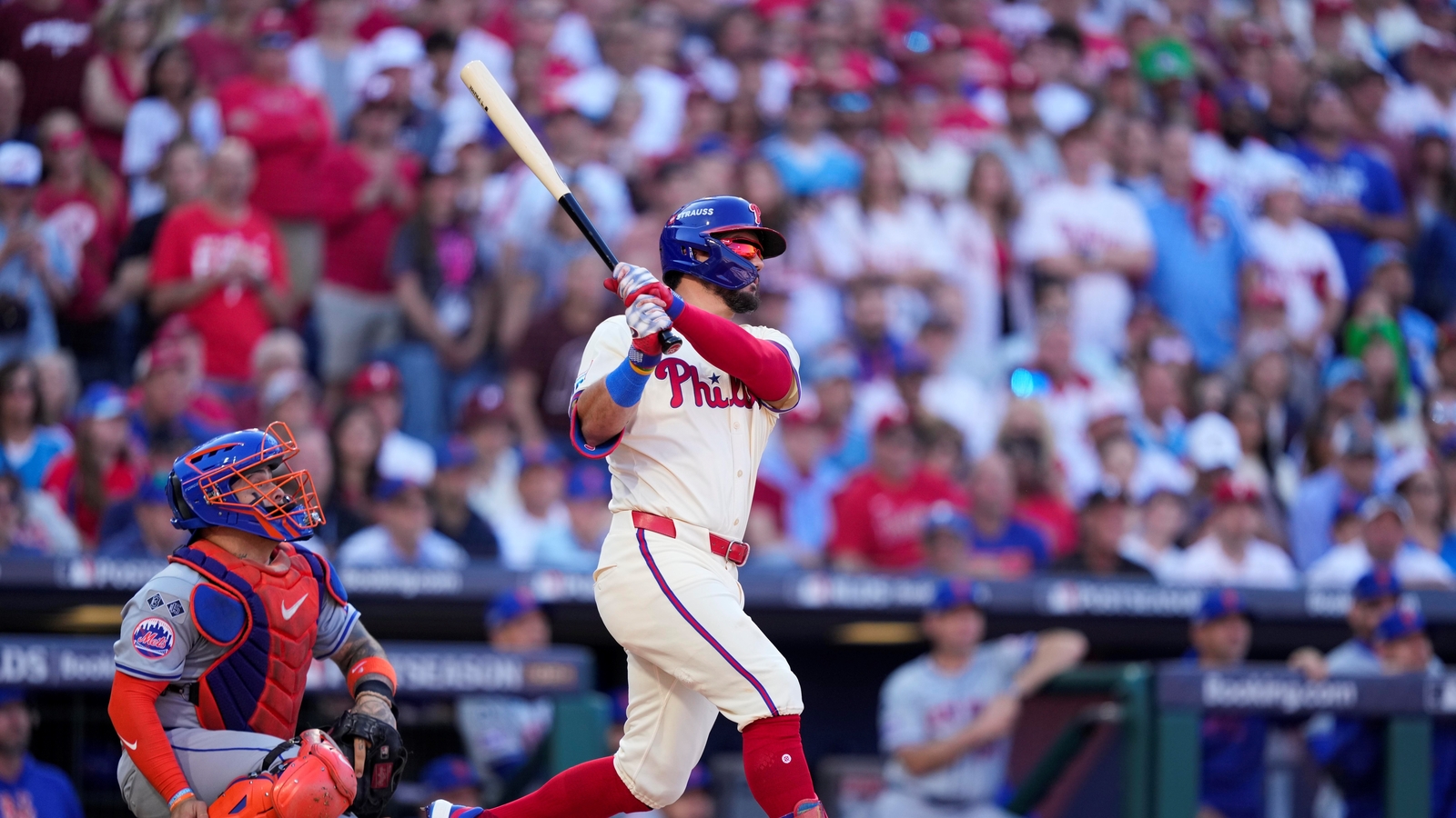 Phillies' Kyle Schwarber hits a leadoff homer in Game 1 NLDS loss to the Mets - 6abc Philadelphia