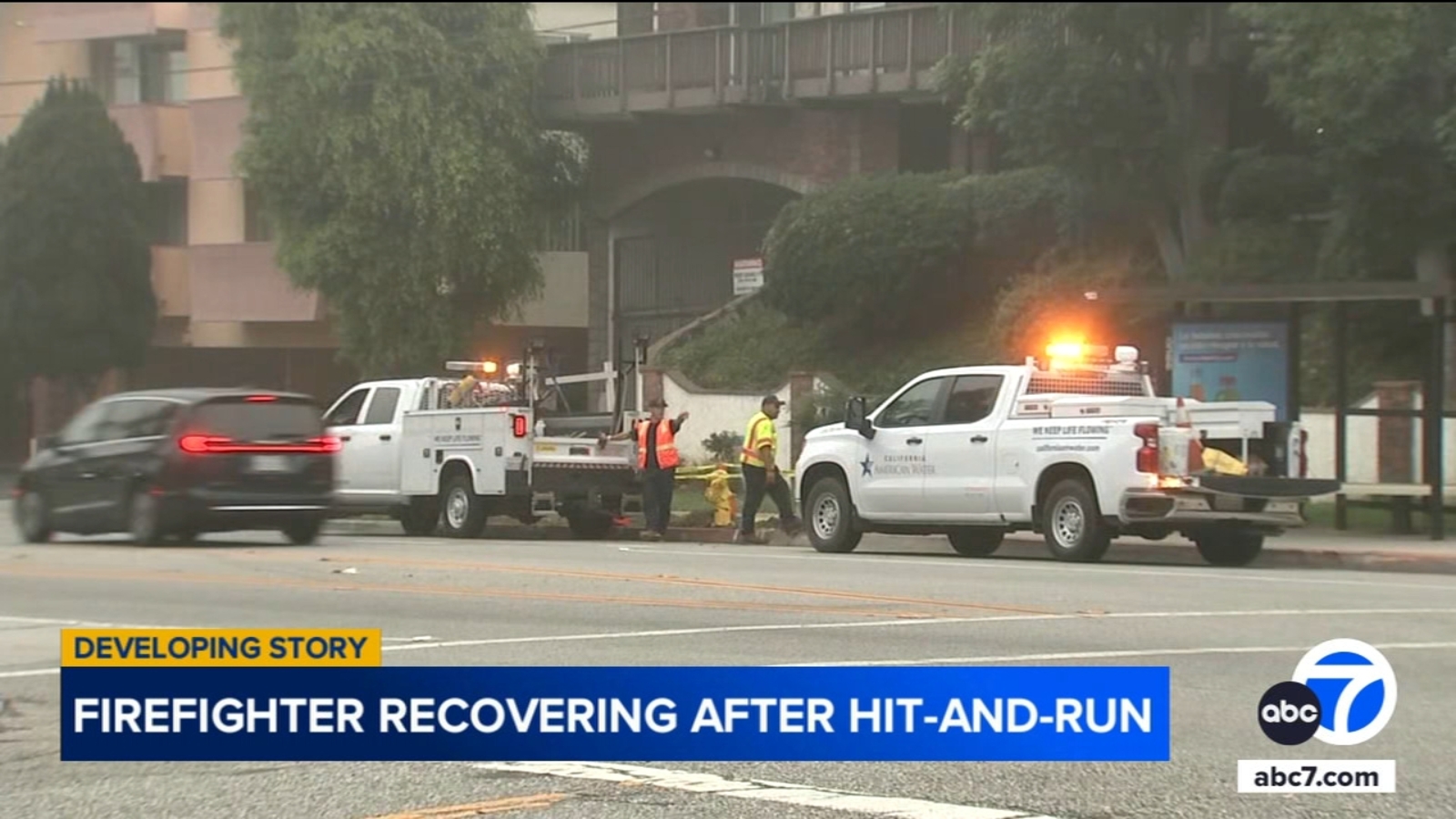 Firefighter struck in hit-and-run crash near Windsor Hills; suspect at ...
