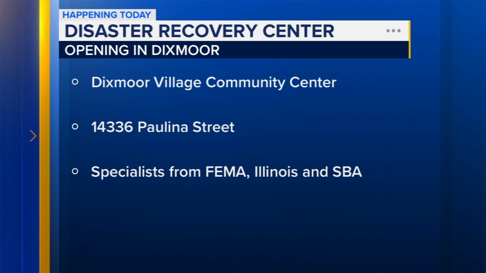 FEMA opening disaster assistance center in Dixmoor, Illinois after July flooding - ABC7 Chicago