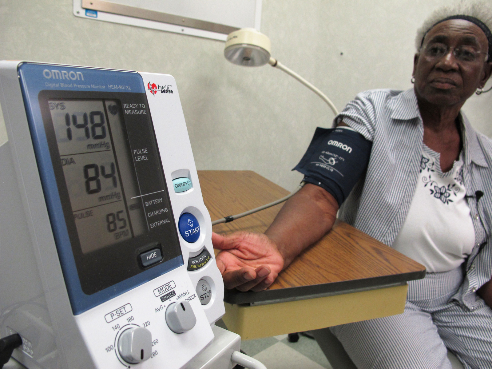 Arm position makes a difference in blood pressure readings, new study ...