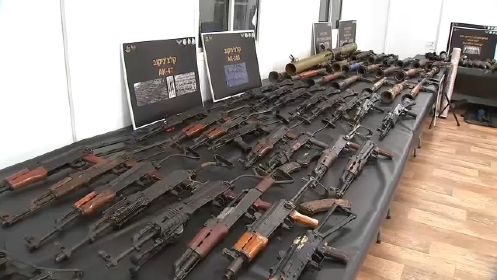 IDF shows weapons and missiles seized from Iran, Hamas, and Hezbollah ...