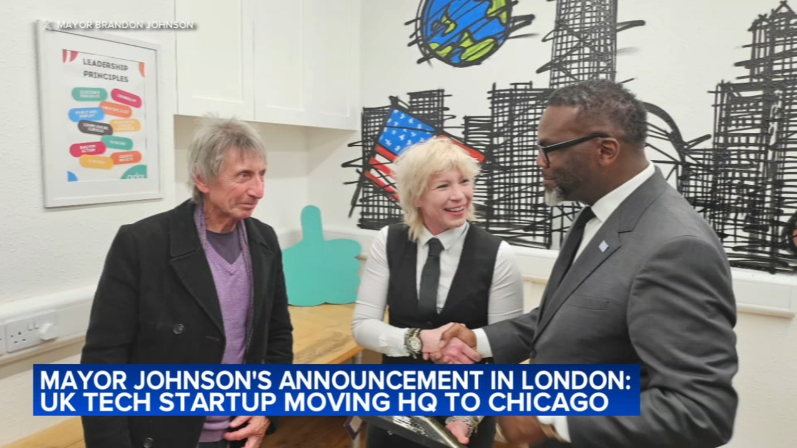 Mayor Brandon Johnson announces British tech startup expanding ...