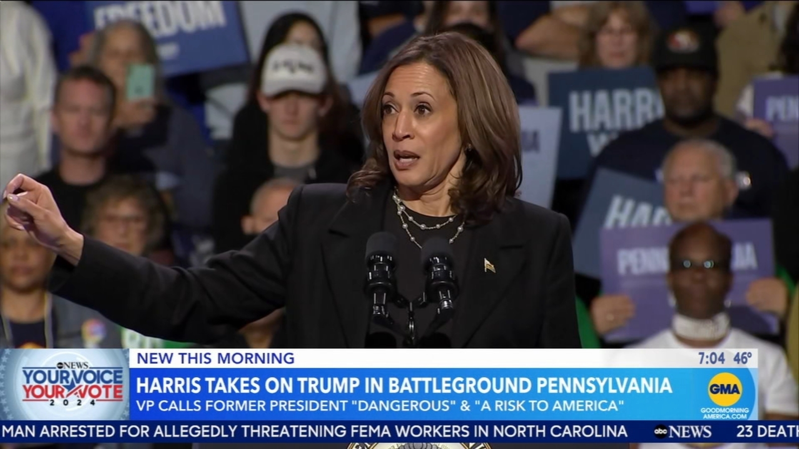 Kamala Harris calls Trump 'increasingly unstable and unhinged' during ...