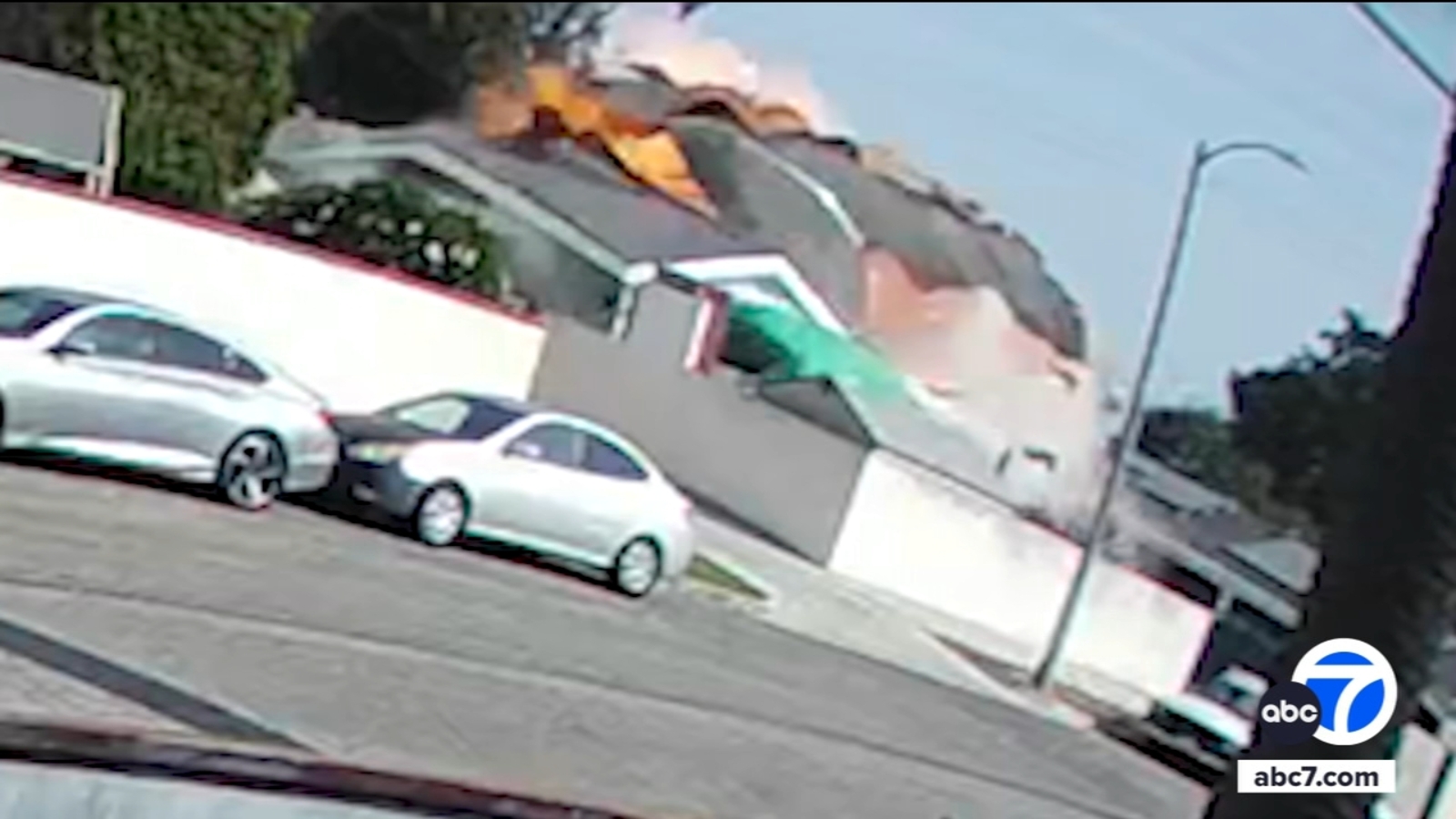 Burn victim in stable condition after explosion caught on video at Long Beach home; GoFundMe ...