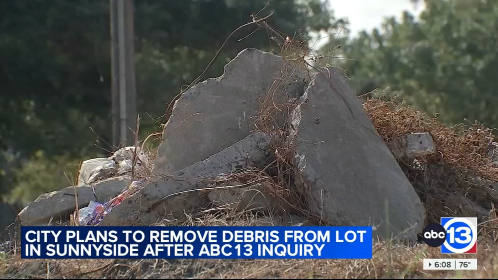 Overgrown lot filled with trash still not fully cleared in Houston's ...