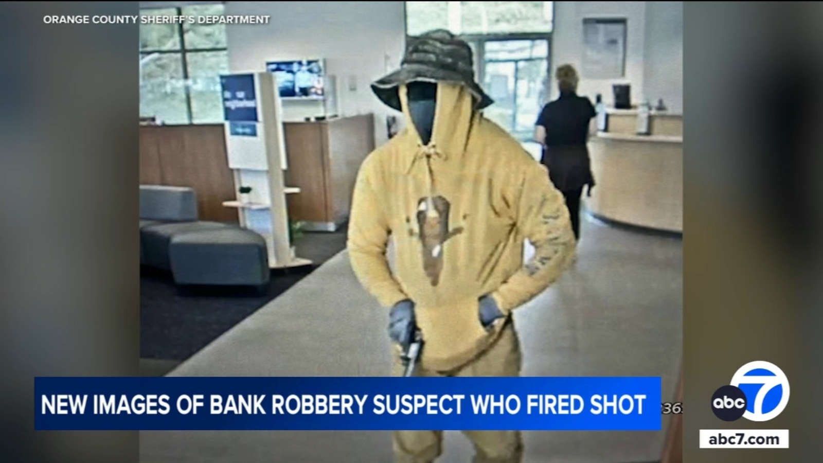 Orange County bank robbery: Photos show masked suspect who opened fire ...