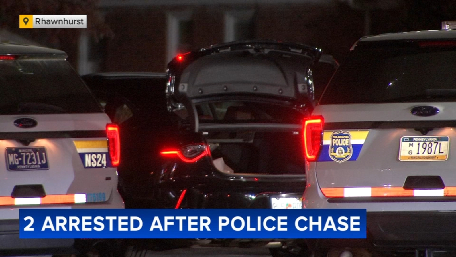 2 in custody after high-speed police chase ends in Philadelphia's ...