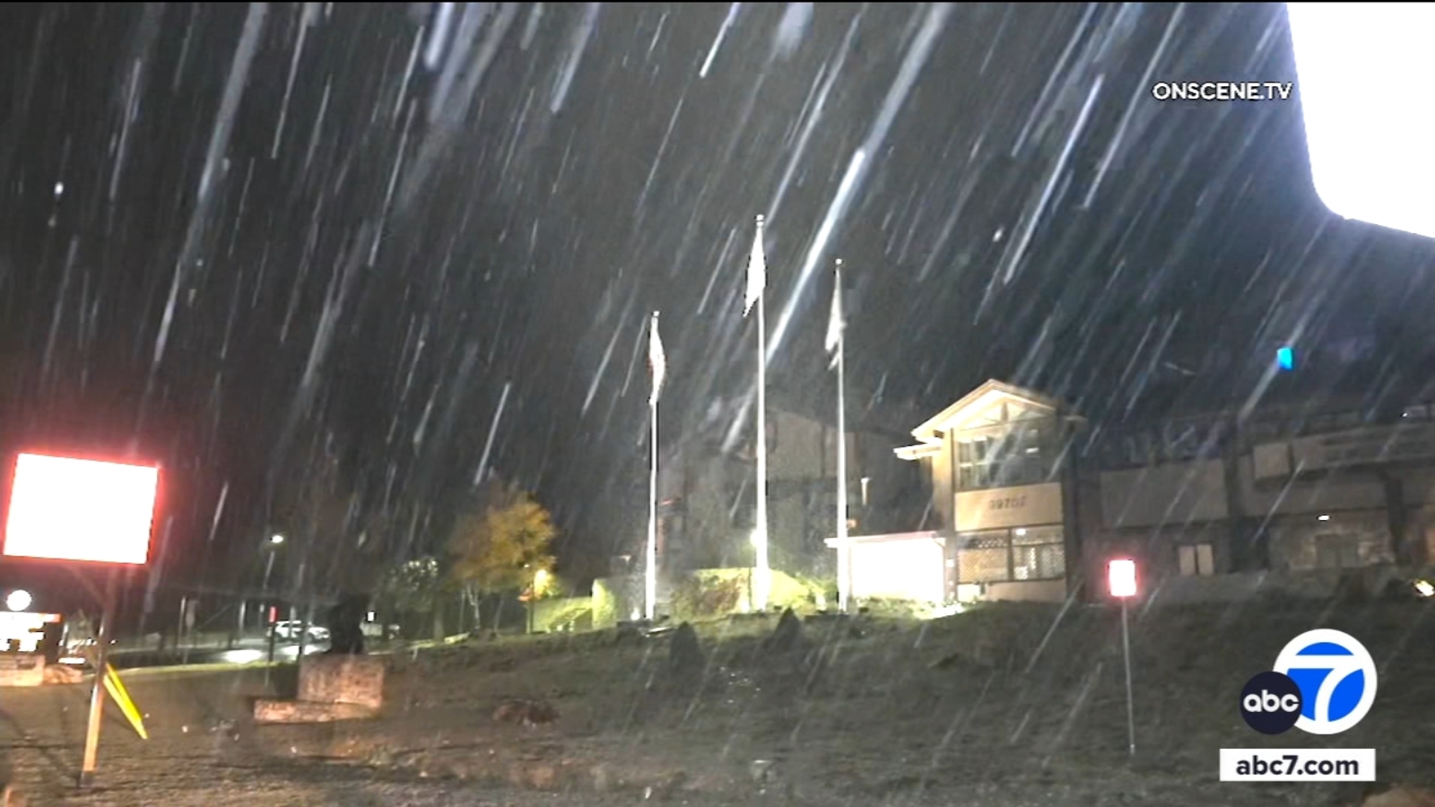 San Bernardino Mountains get first snow of the season along Highway 18 ...