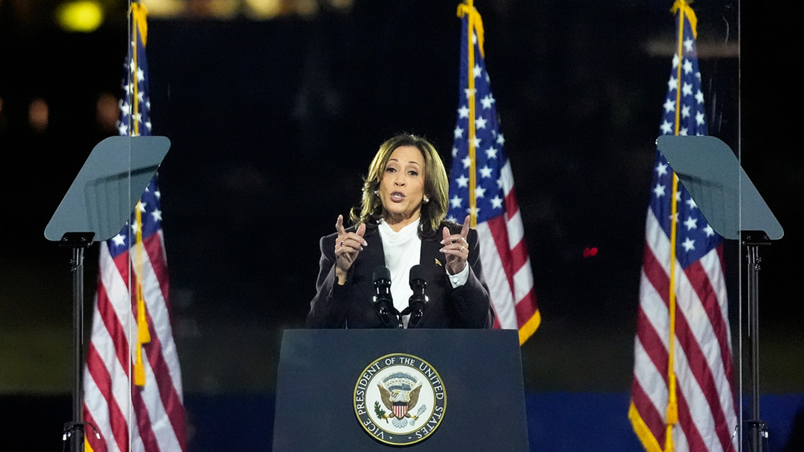 Harris says, 'It's time to stop pointing fingers and start locking arms ...