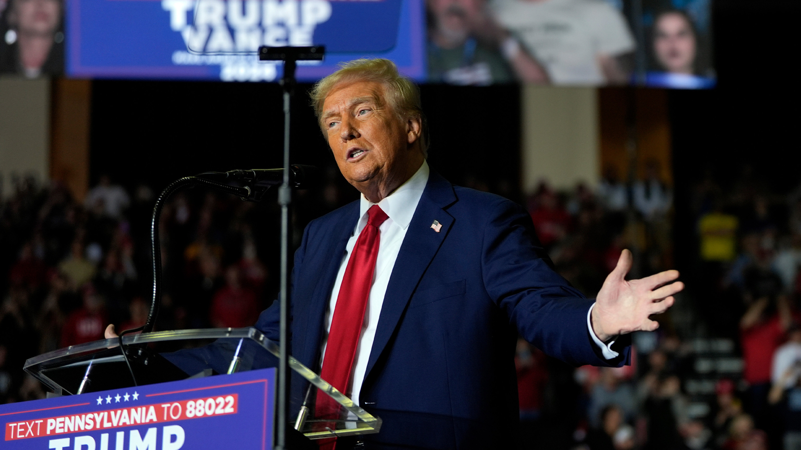 Trump claims the Harris campaign bused people to Washington rally ...