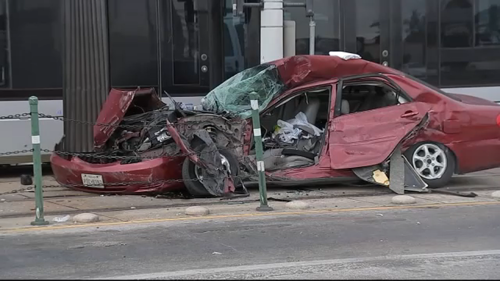 METRORail train and car collide near Fulton and Crosstimbers in north ...