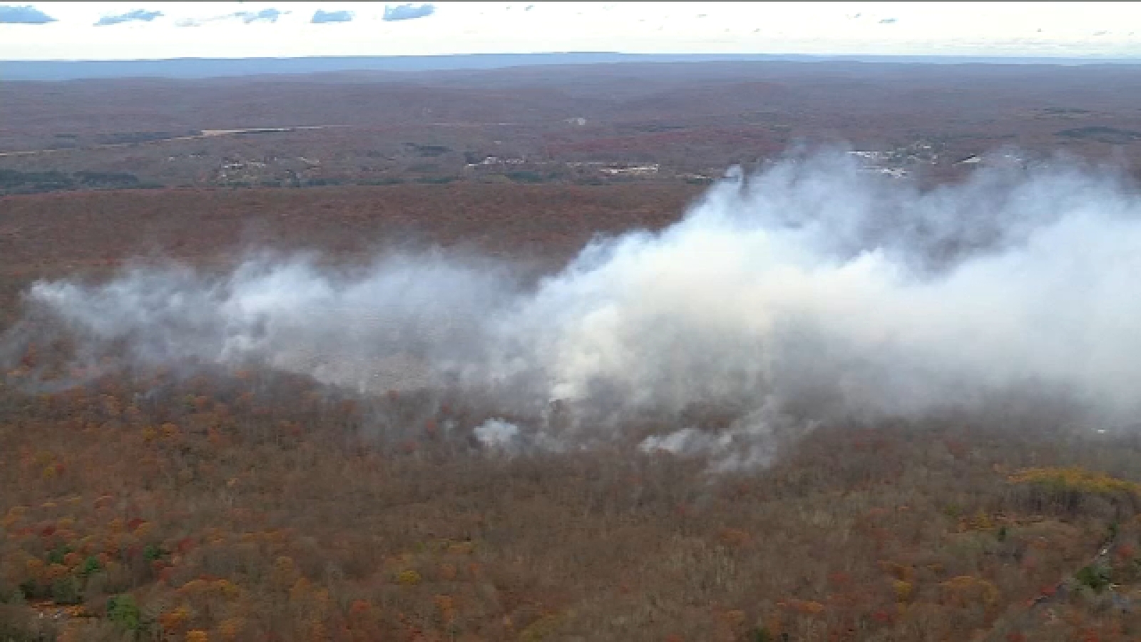 Rockaway Township wildfire: Crews battle flames near former ski resort ...
