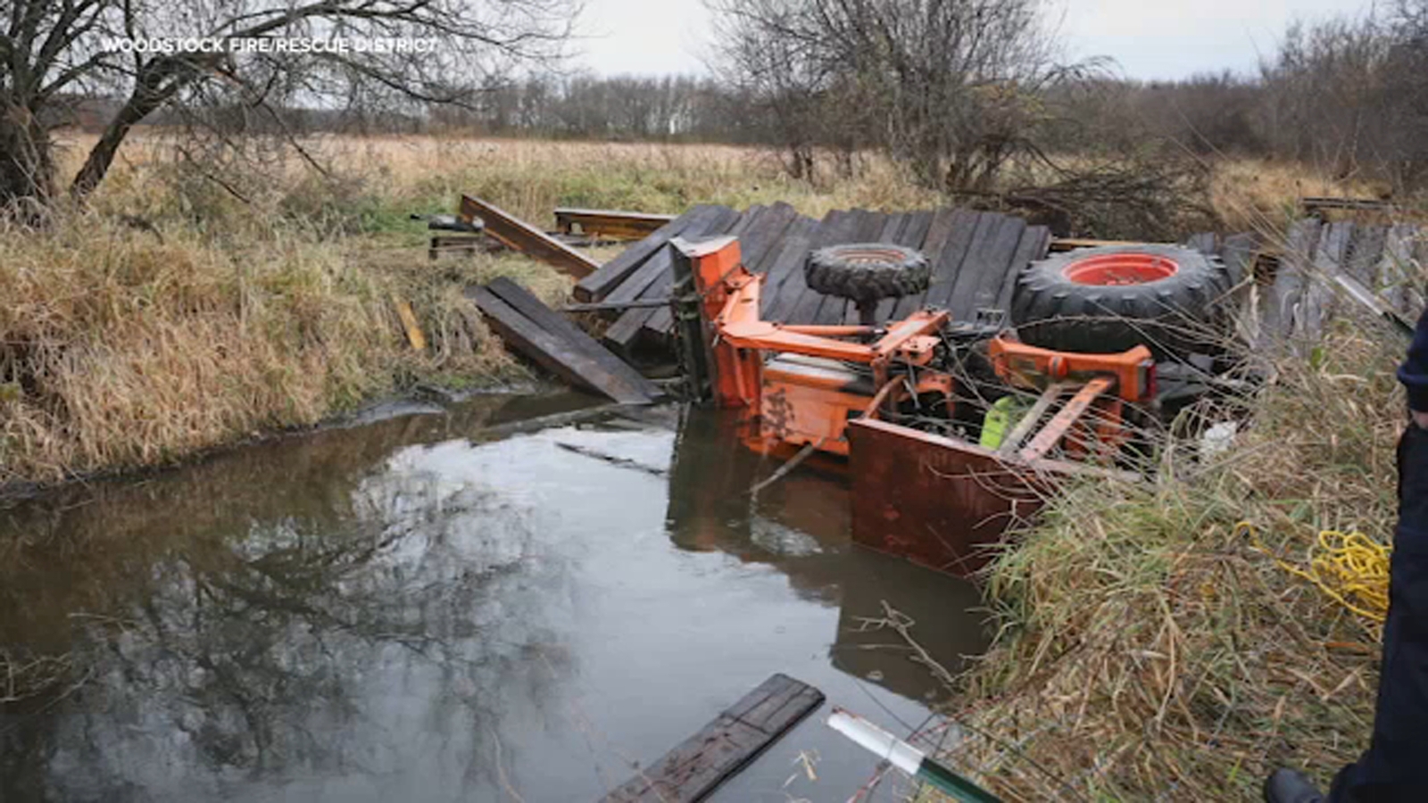 Woodstock crash: Man injured after being trapped under tractor due to ...