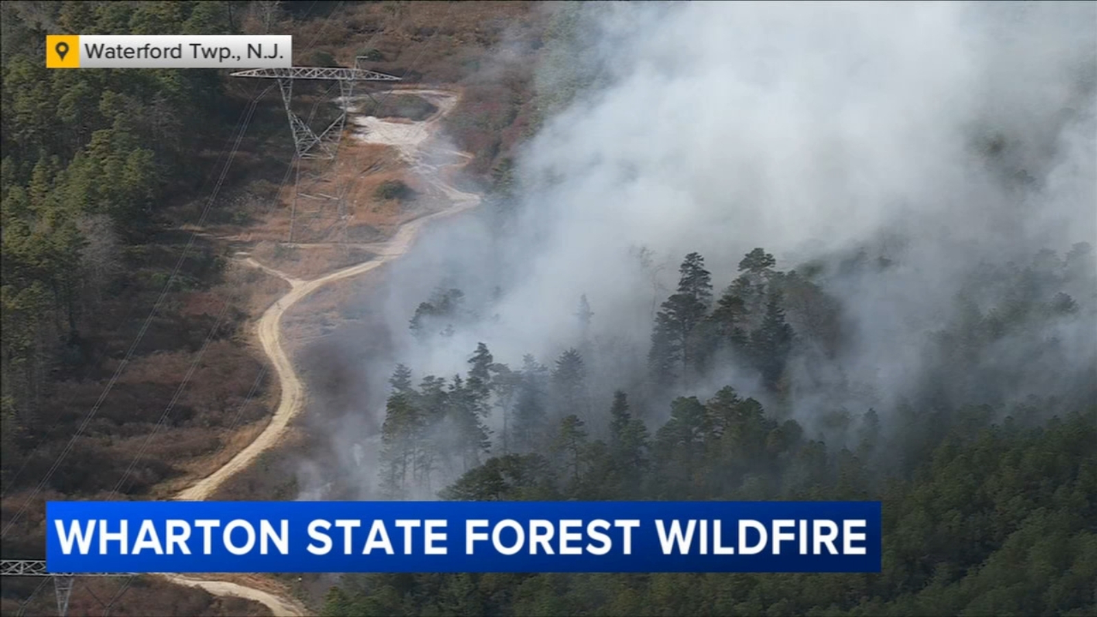 Crews battle wildfire in Wharton State Forest in Camden County - 6abc ...