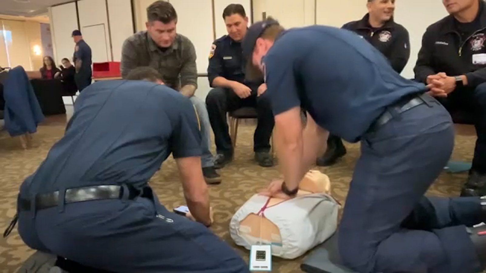 Valley first responders gather for CPR training at Fresno State - ABC30 ...