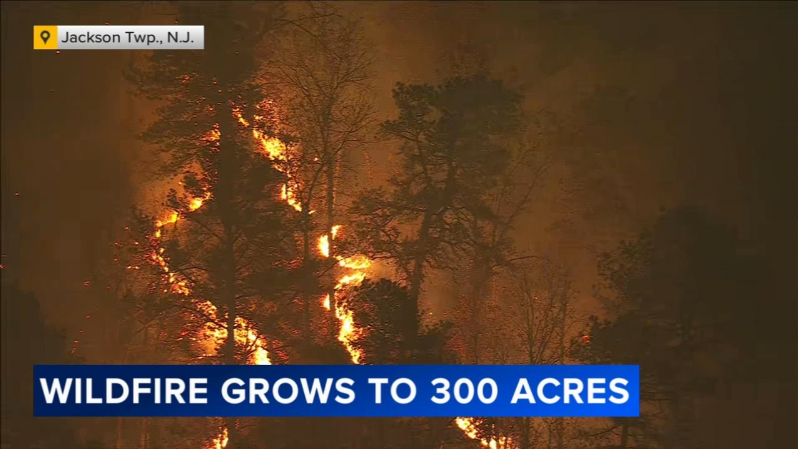 Jackson Township wildfire: 350 acres burned as fire battle continues in ...