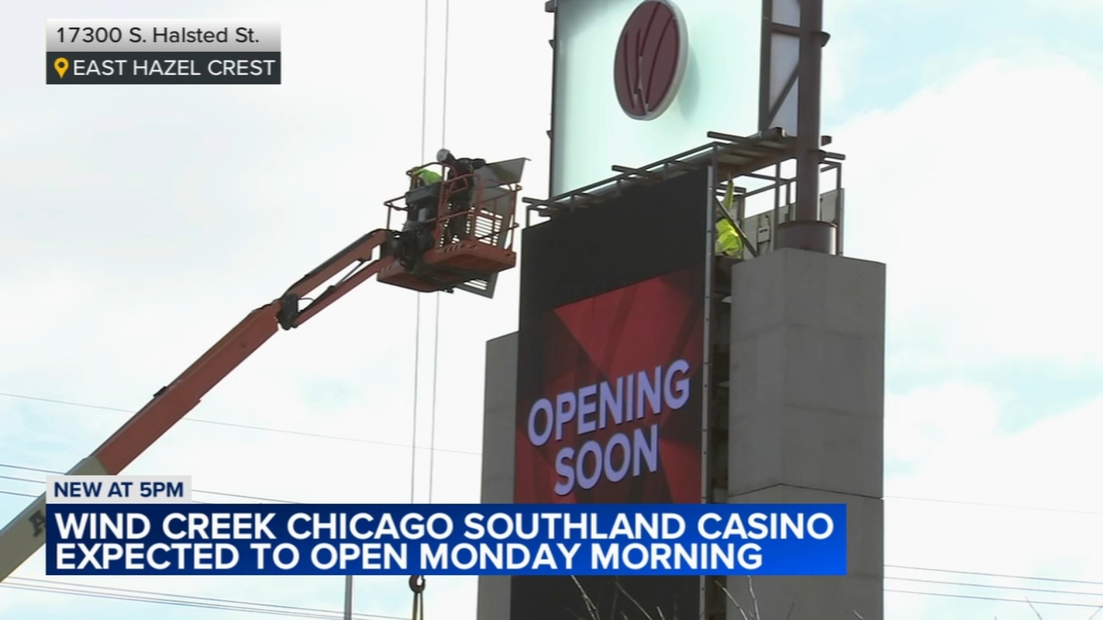 Wind Creek Chicago Southland casino near I-80, Halsted Street in East ...