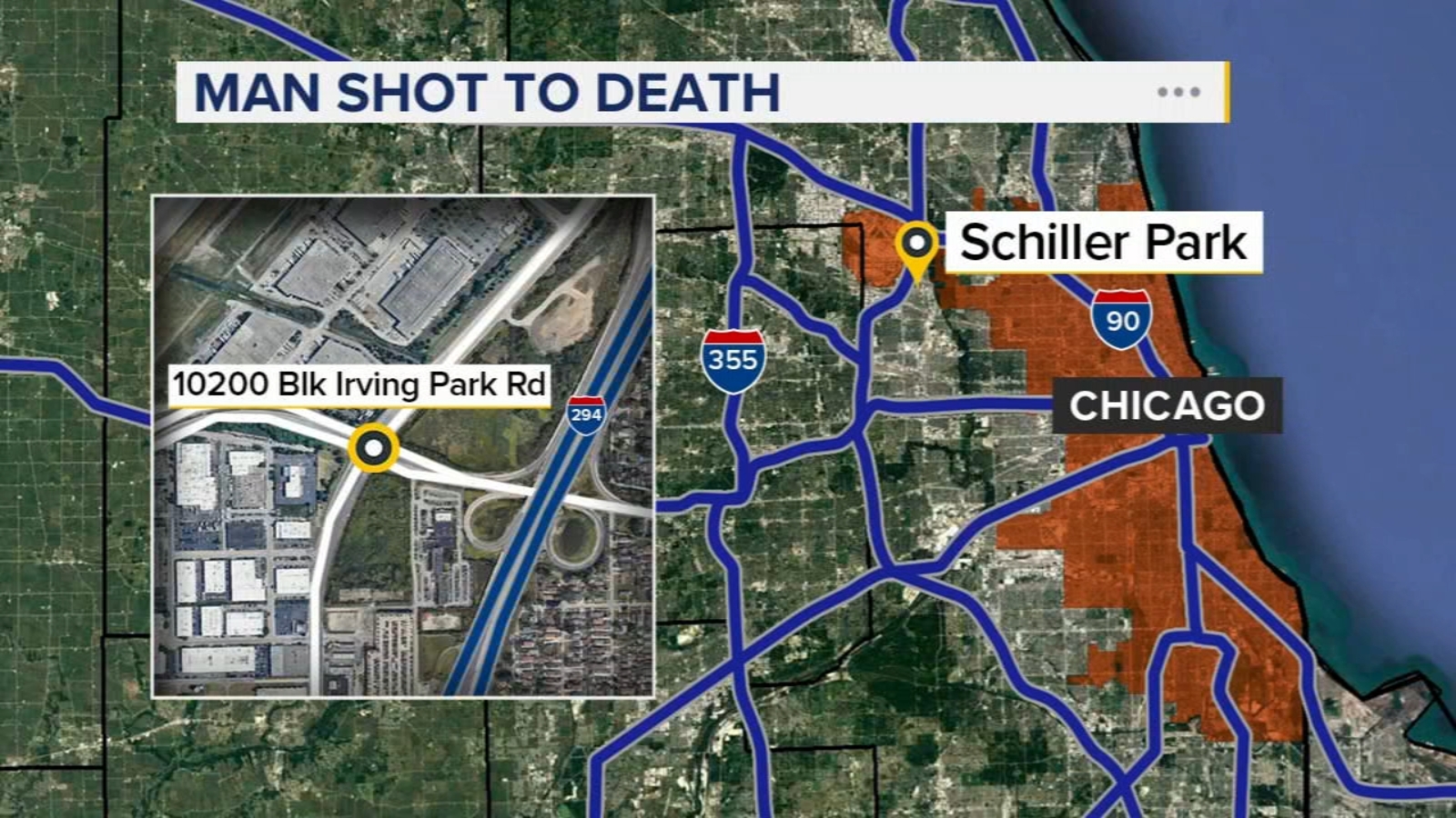 Man killed in Schiller Park shooting in 10200-block of Irving Park Road near Chicago O'Hare ...