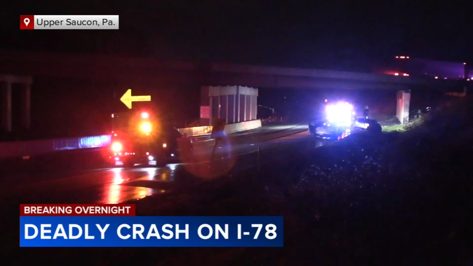 Driver killed after crash on I-78 at Route 309 in Upper Saucon Township ...