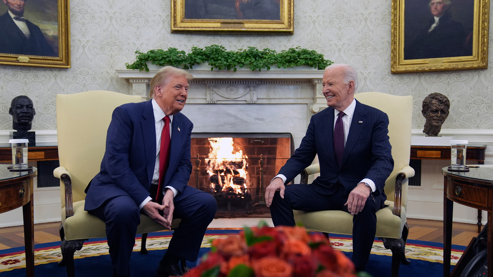 Trump and Biden both call for smooth transition in historic Oval Office ...