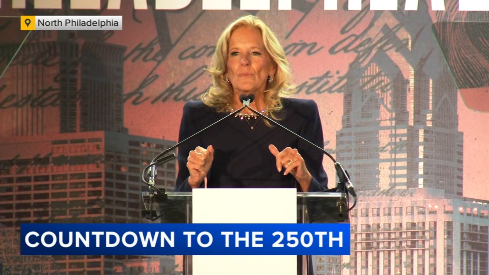 First Lady Dr. Jill Biden speaks at Countdown to the 250th Gala ...