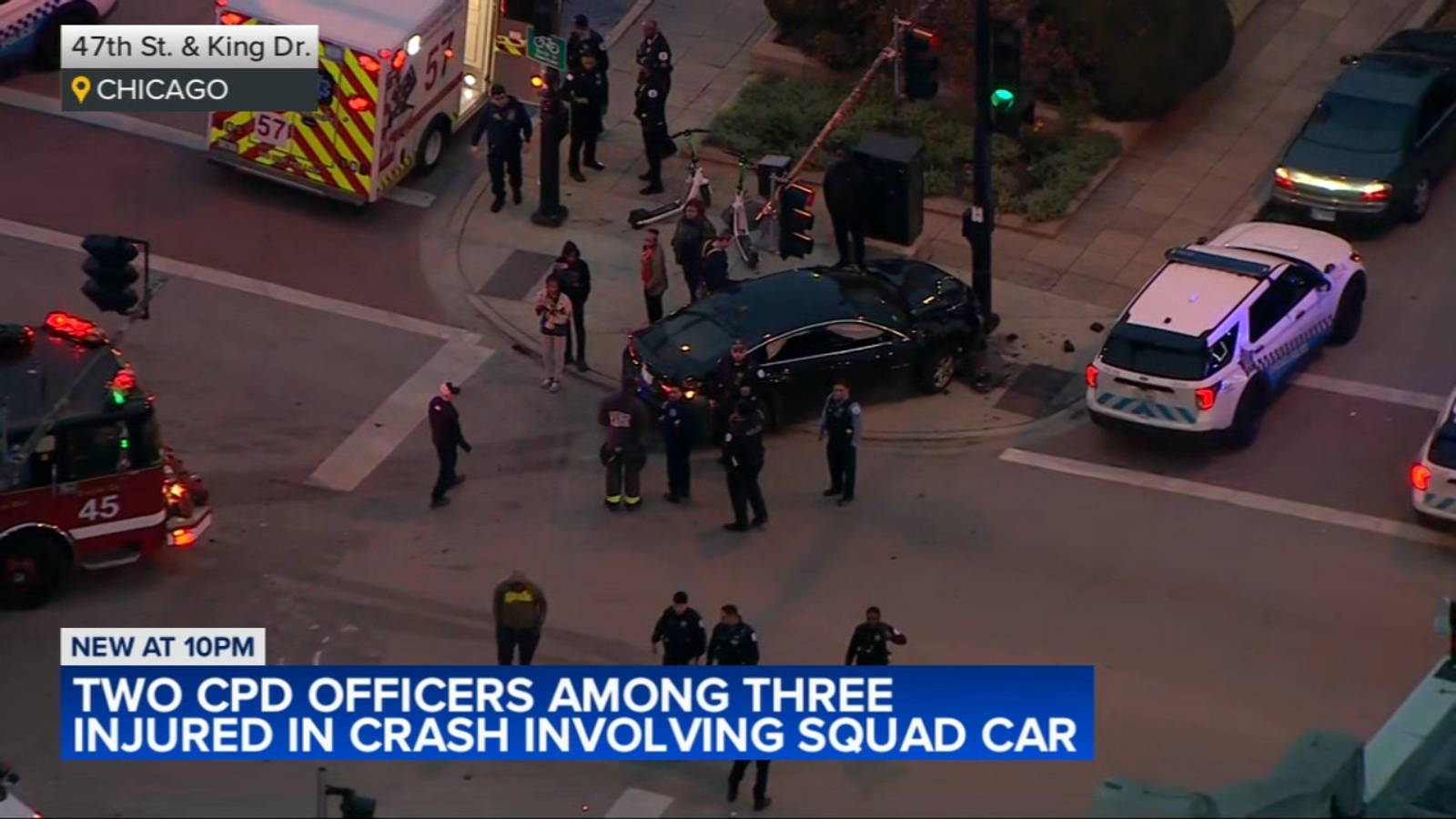 Chicago crash: Officers among 3 injured after Chicago police squad car ...