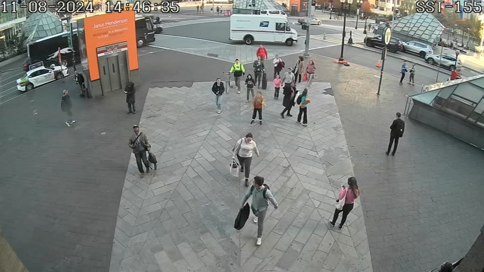 Falling scaffolding barely misses pedestrian outside busy Boston ...