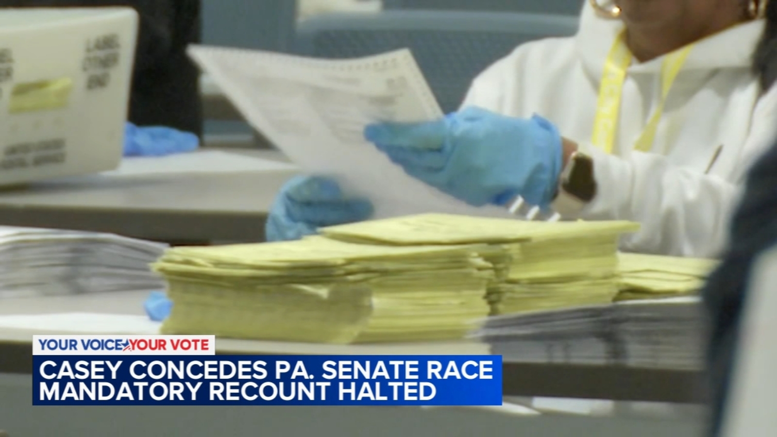 Ballot recount for Senate race in Pennsylvania halted after incumbent ...
