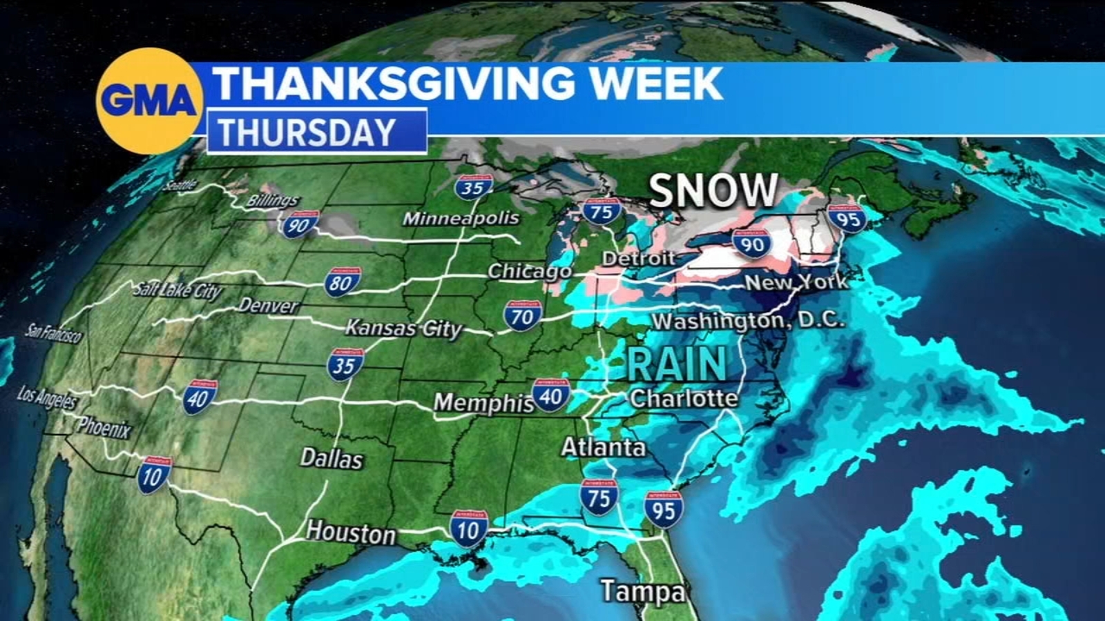 Thanksgiving forecast: Where the snow, rain is headed this holiday week ...
