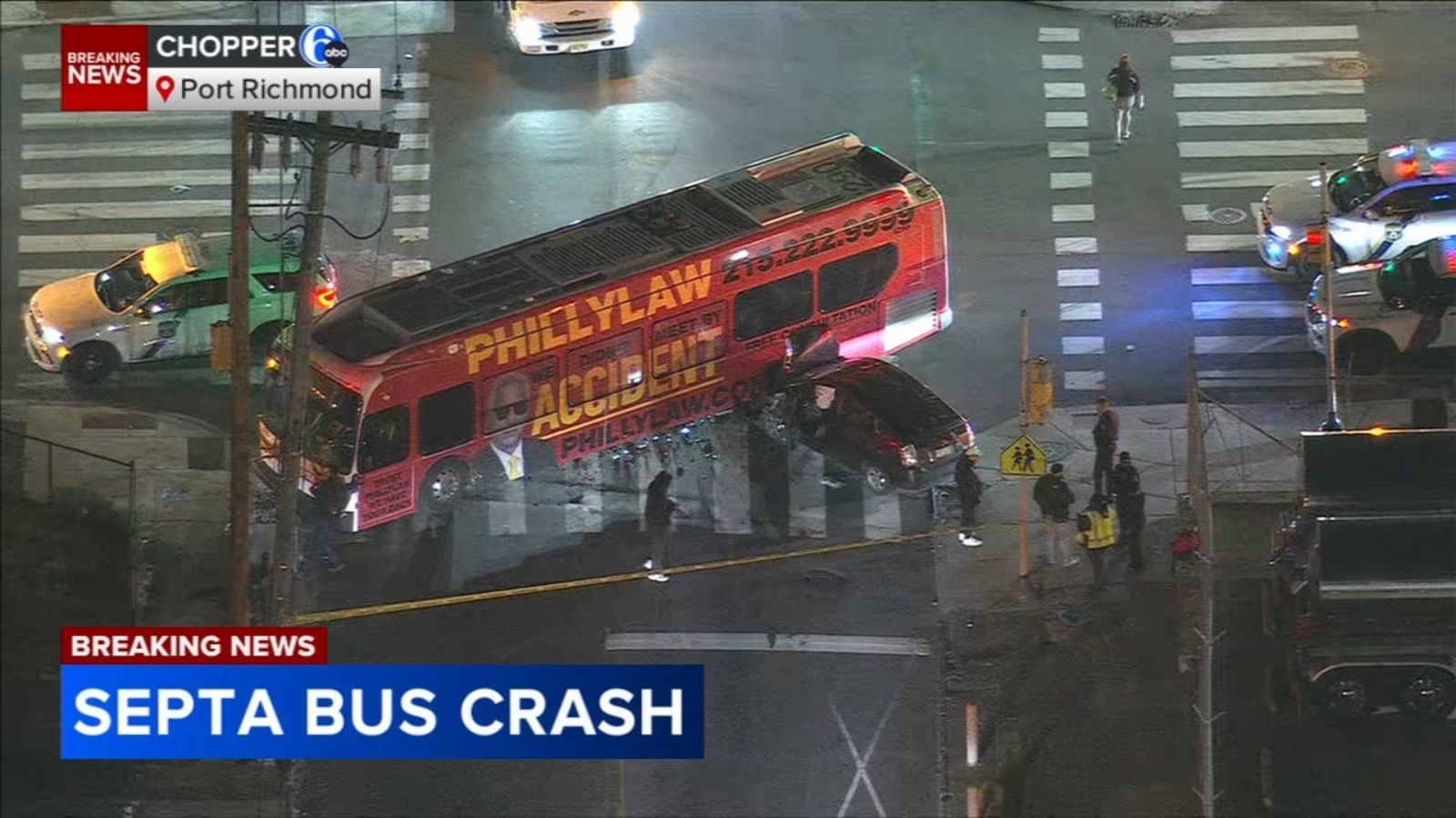 Crash involving Route 25 SEPTA bus, car injures 2 in Philadelphia's ...