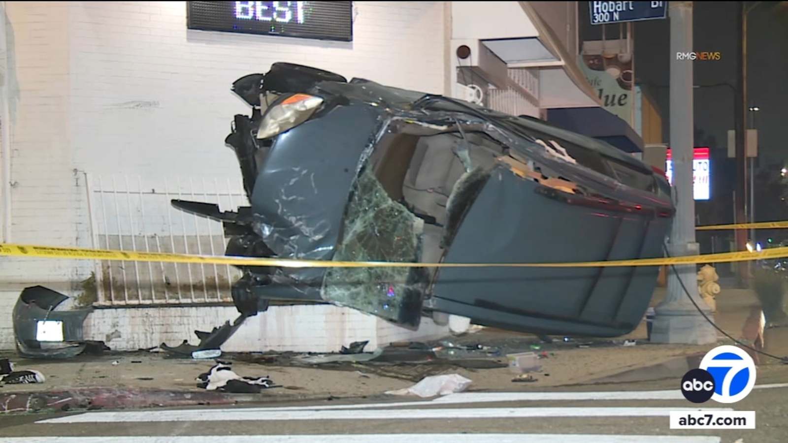 Man hospitalized after being ejected from car during crash in Koreatown ...