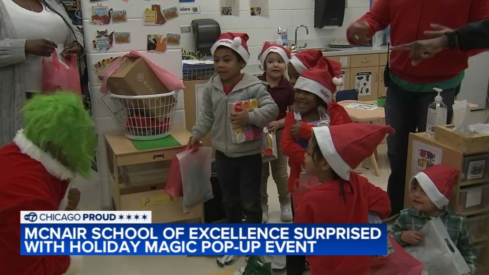 Students at McNair Elementary School on West Side get holiday pop-up ...