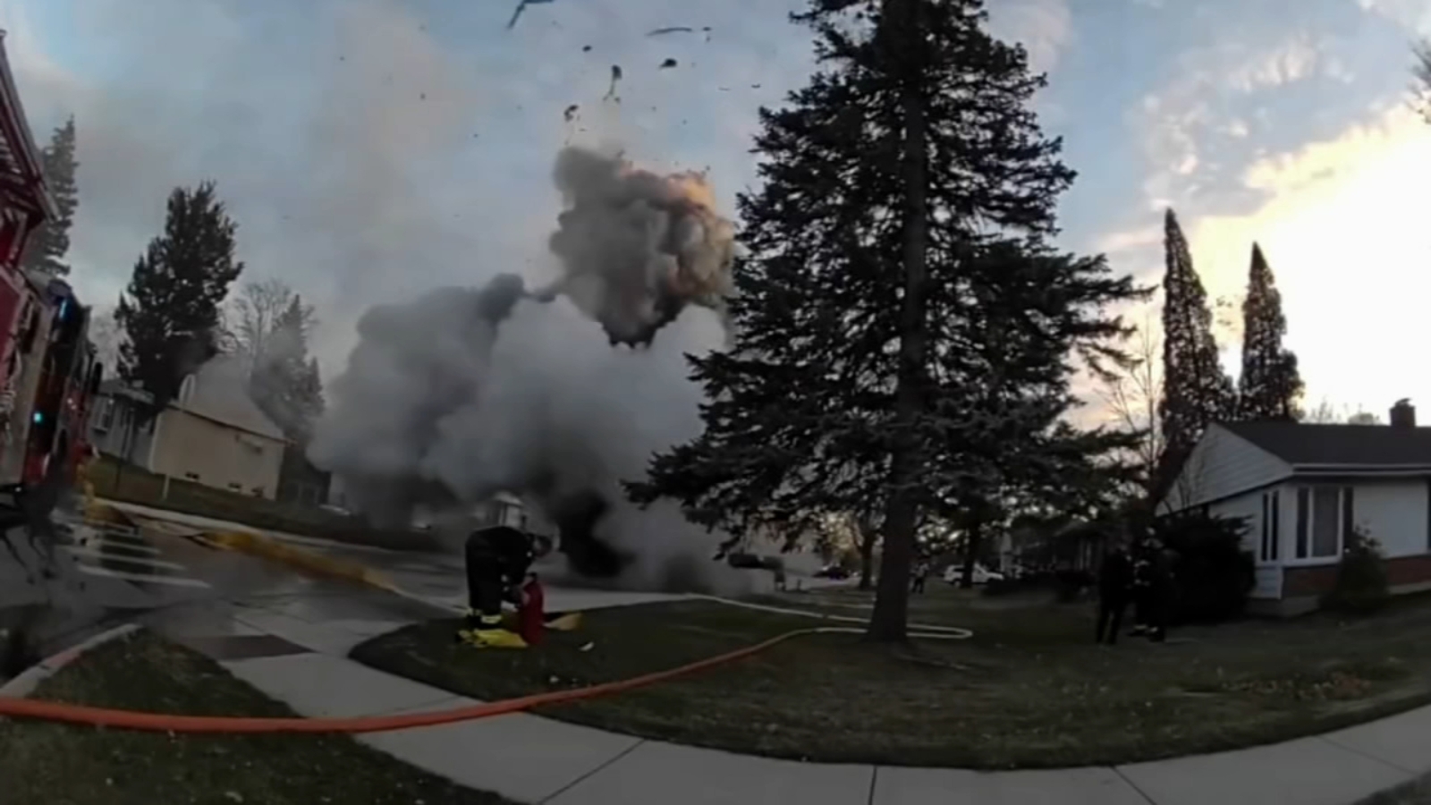 2 police officers, firefighter injured after garbage truck explodes in ...